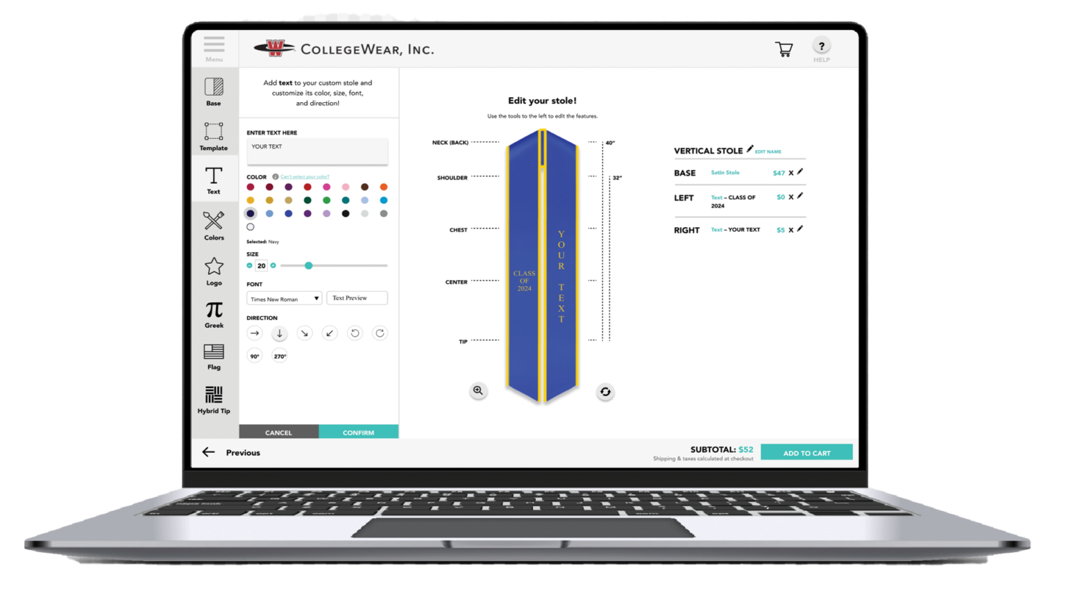 Custom Graduation Stoles | Design Your Own | Free Shipping