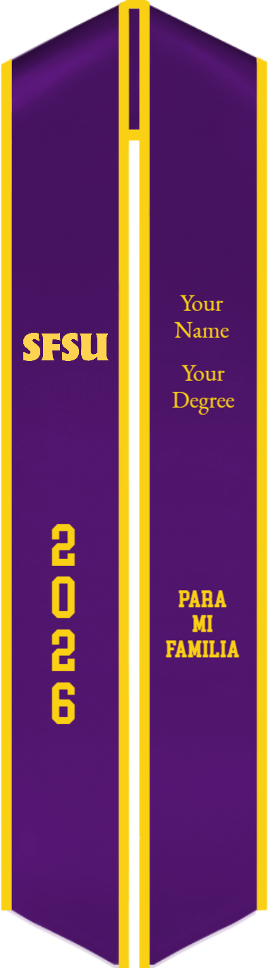 SFSU Graduation Stole | Design Your Own | Free Shipping